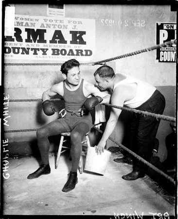 Chicago History Museum Images - Boxer, Charles White sitting on stool ...