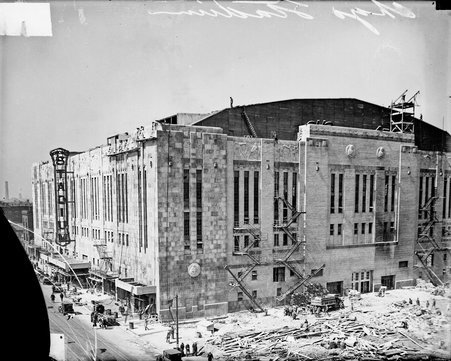 Chicago History Museum Images - Chicago Stadium under construction with ...